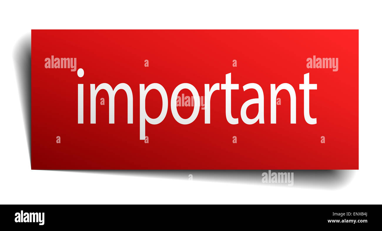 important red square isolated paper sign on white Stock Photo - Alamy