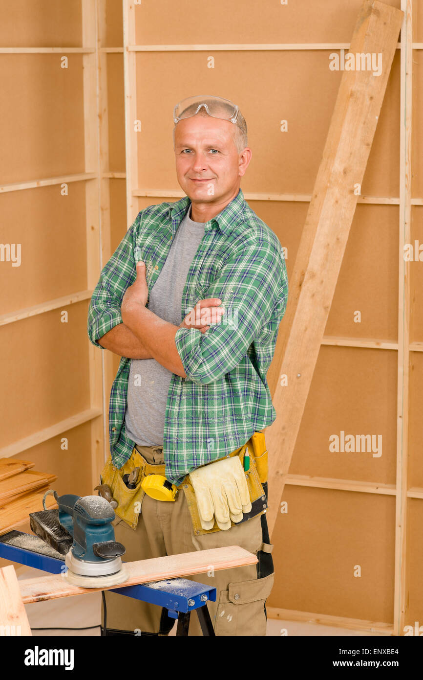 Handyman mature professional diy home improvement Stock Photo - Alamy