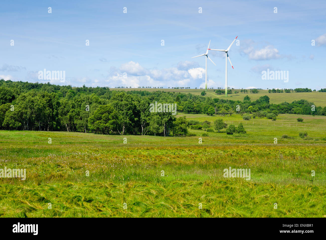 Green energy windmill generators ecology countryside Stock Photo - Alamy