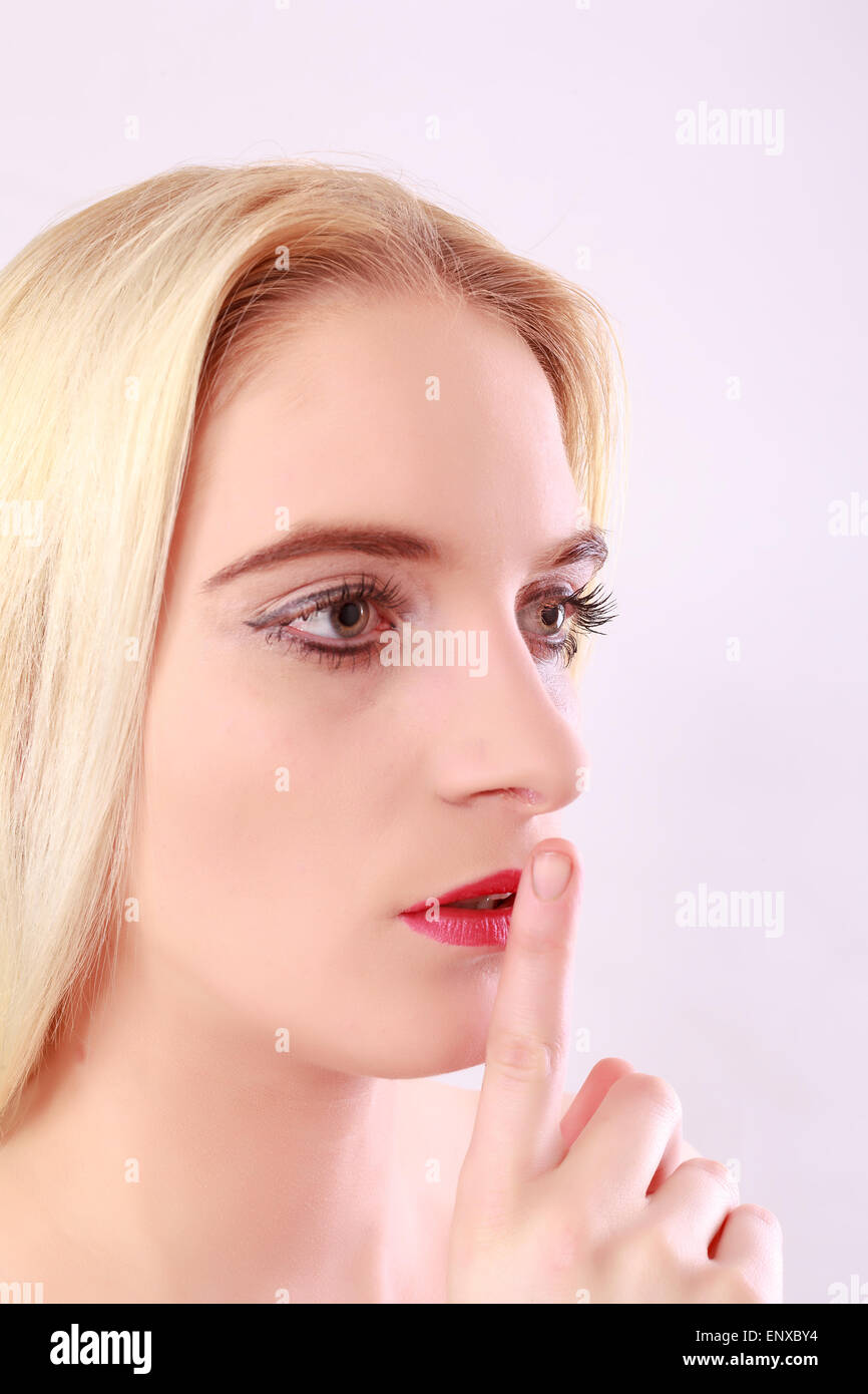 Relaxed face young woman hi-res stock photography and images - Alamy