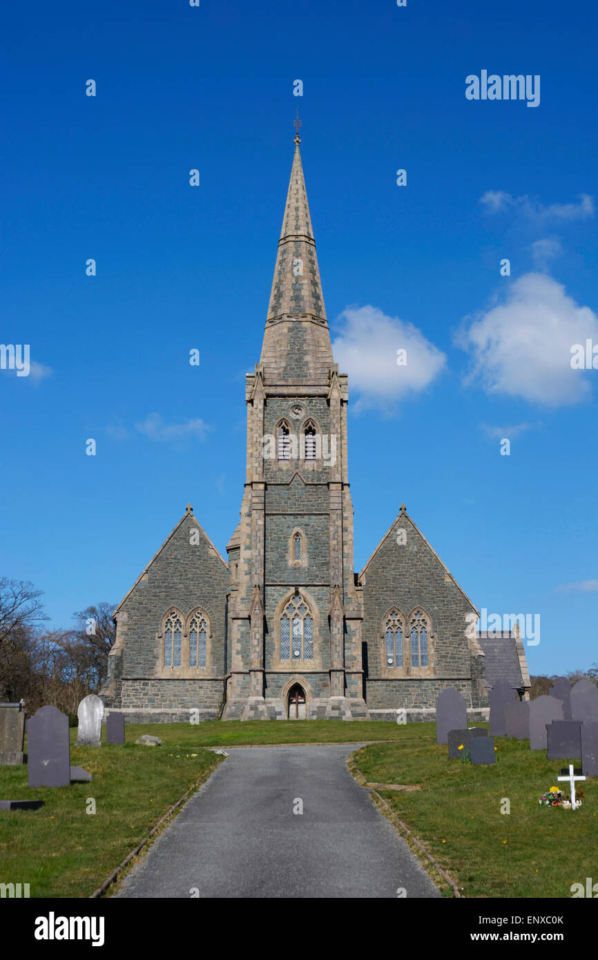 Christ Church in Deiniolen, North Wales Stock Photo - Alamy