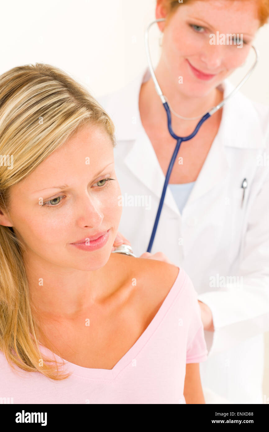 Doctor stethoscope examine hi-res stock photography and images - Alamy