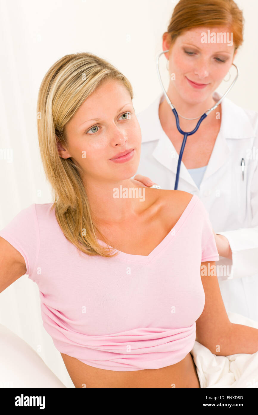 Doctor stethoscope examine hi-res stock photography and images - Alamy