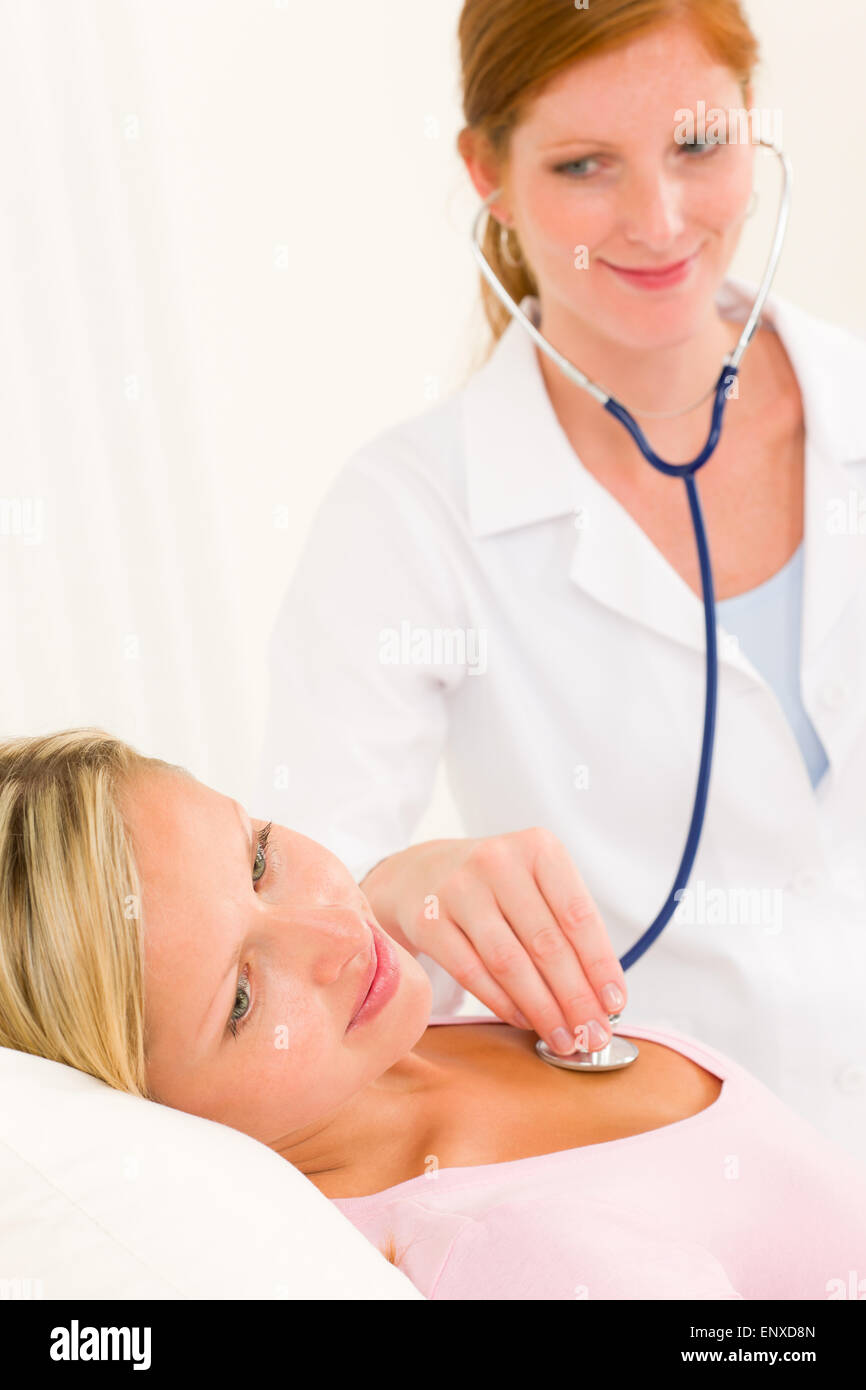 Doctor stethoscope examine hi-res stock photography and images - Alamy
