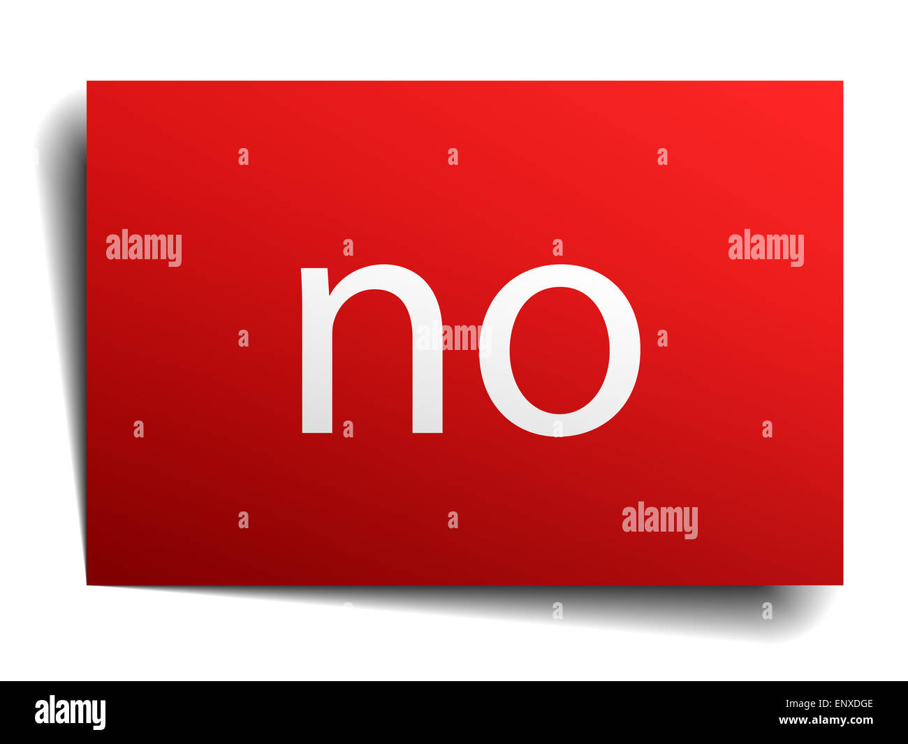 no red square isolated paper sign on white Stock Photo - Alamy