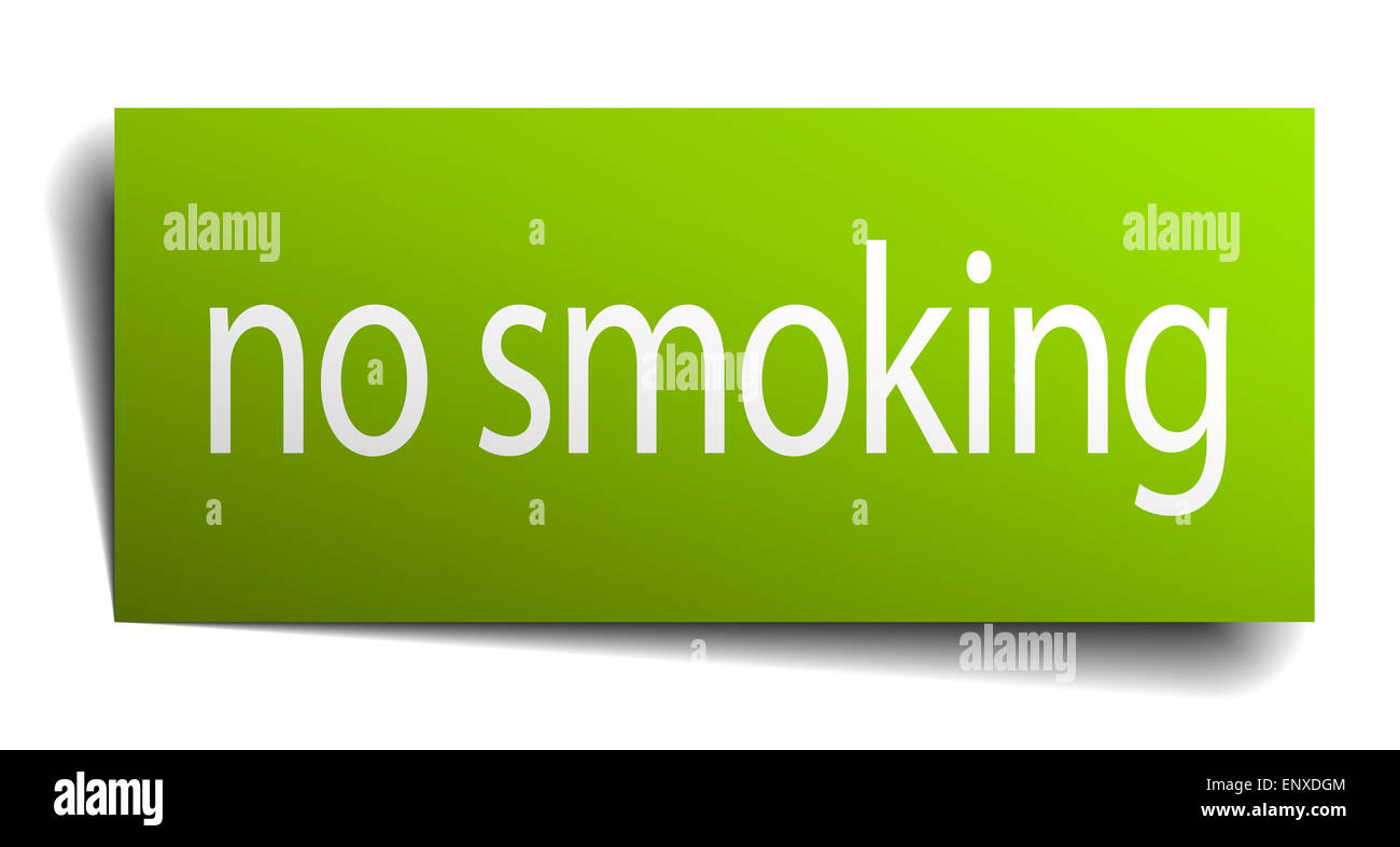 no smoking square paper sign isolated on white Stock Photo - Alamy