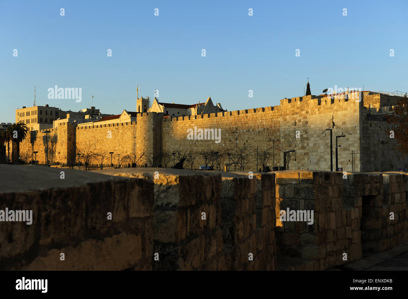 Israel. Jerusalem. Section of the walls of the Old City Stock Photo - Alamy