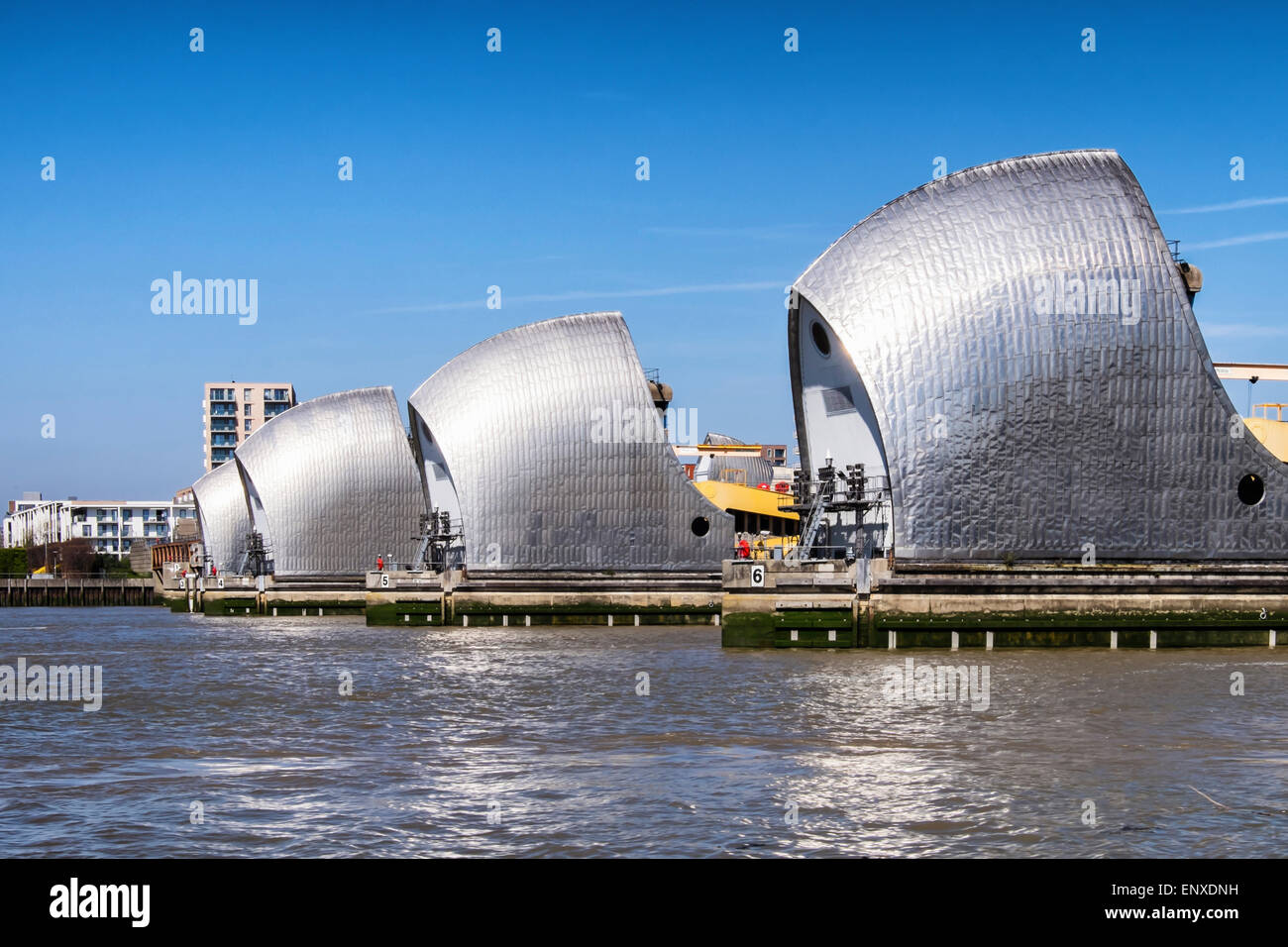 River Thames Barrier flood defence protects the capital city from ...