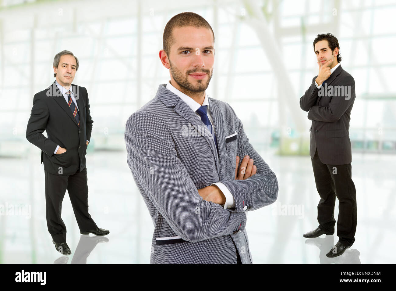 Three male office workers hi-res stock photography and images - Alamy
