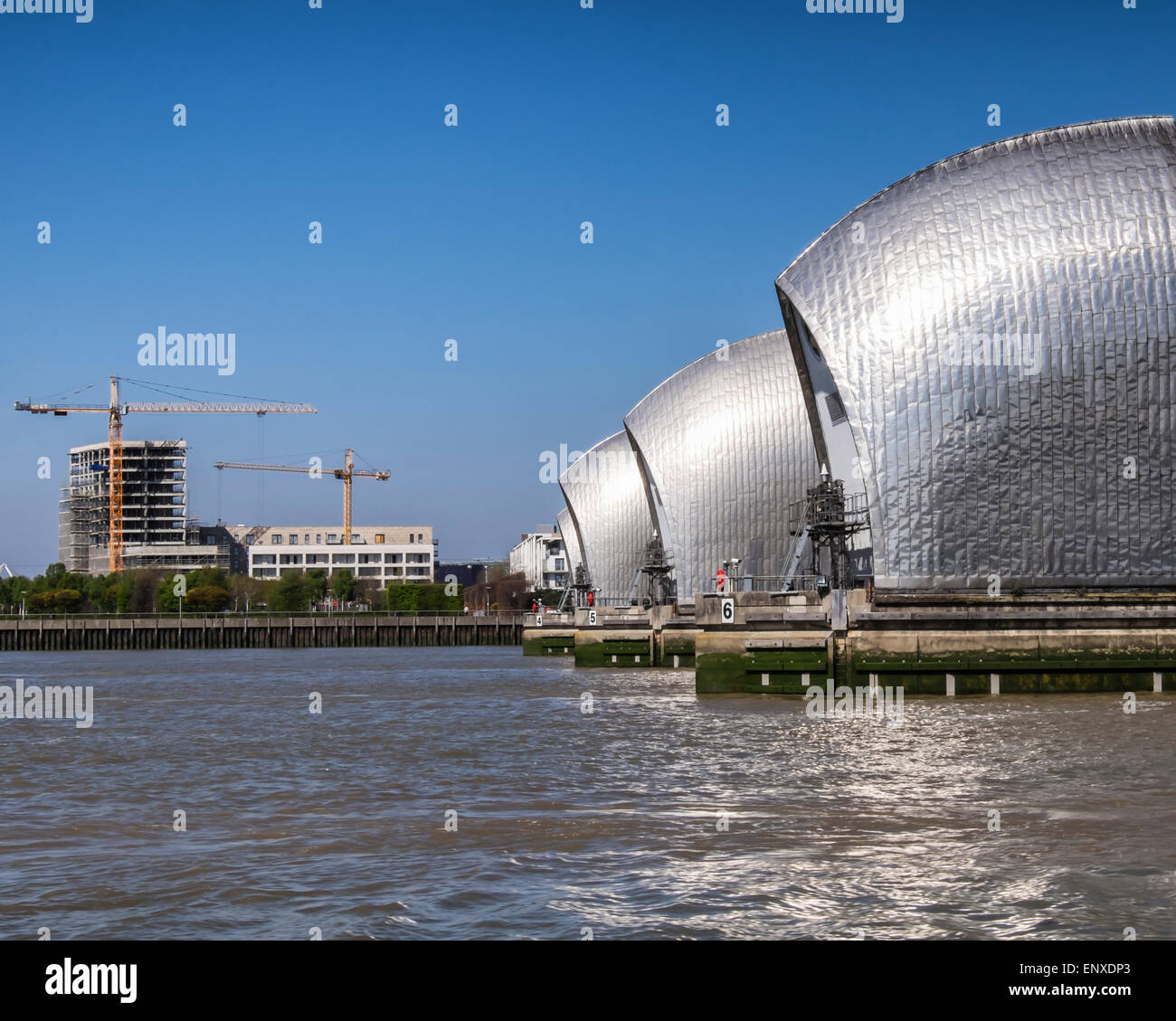 River Thames Barrier flood defence protects the capital city from ...
