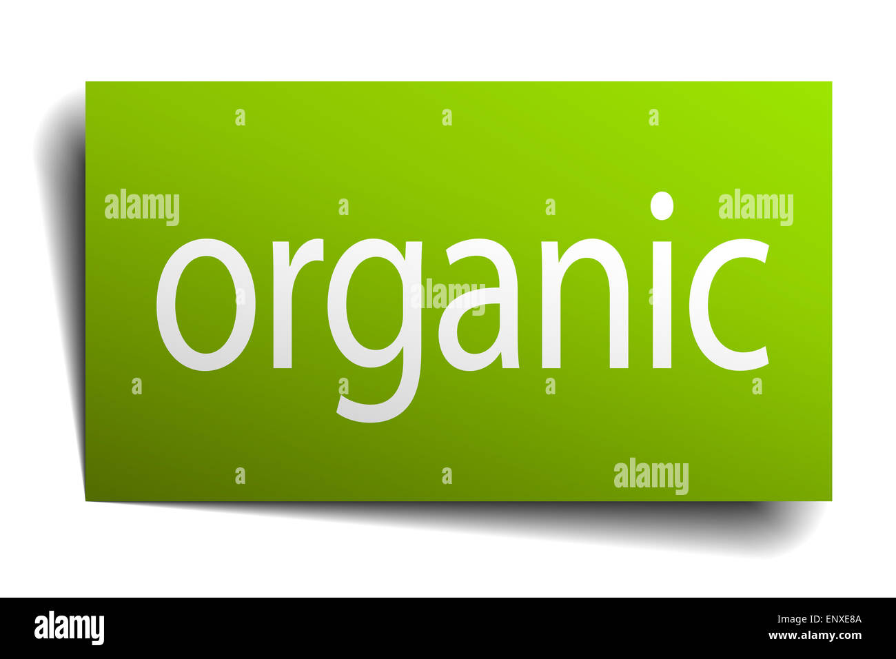 organic square paper sign isolated on white Stock Photo - Alamy