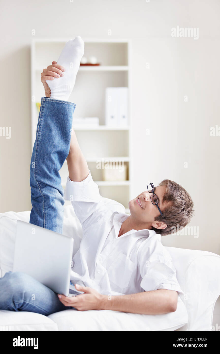 Raised foot hi-res stock photography and images - Alamy