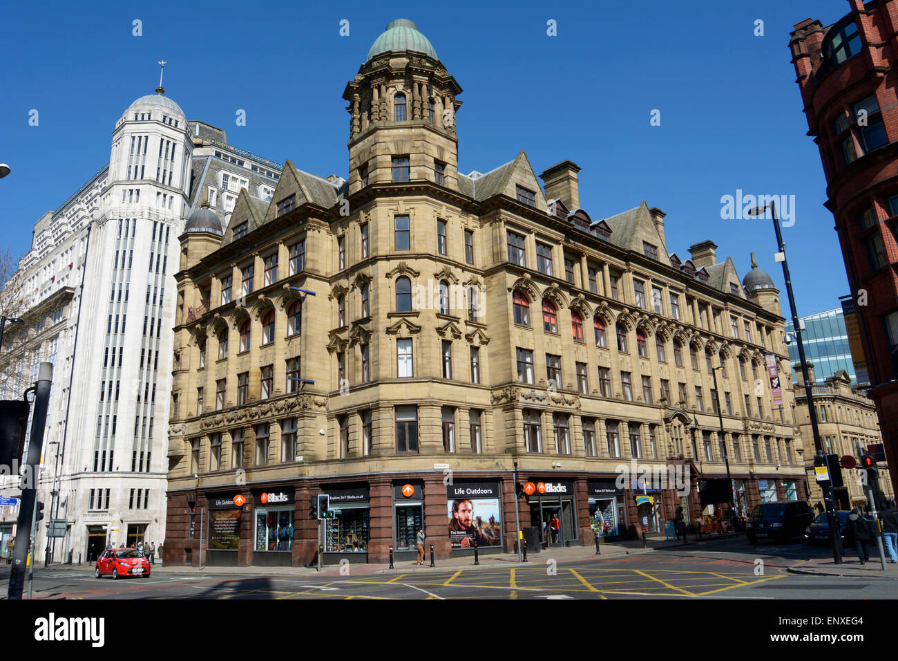 Junction with Quay Street and Deansgate, Manchester Stock Photo - Alamy