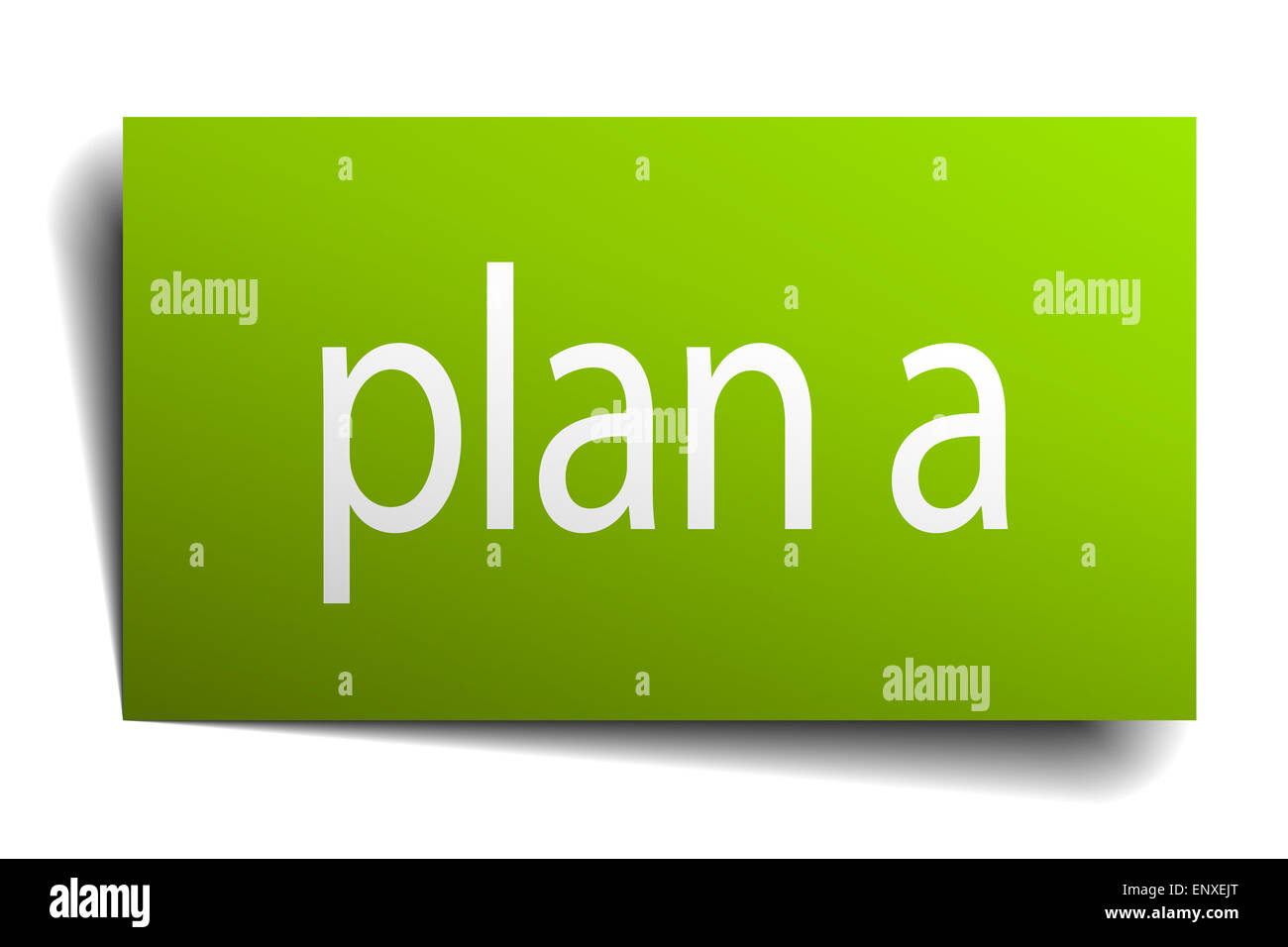 plan a square paper sign isolated on white Stock Photo - Alamy