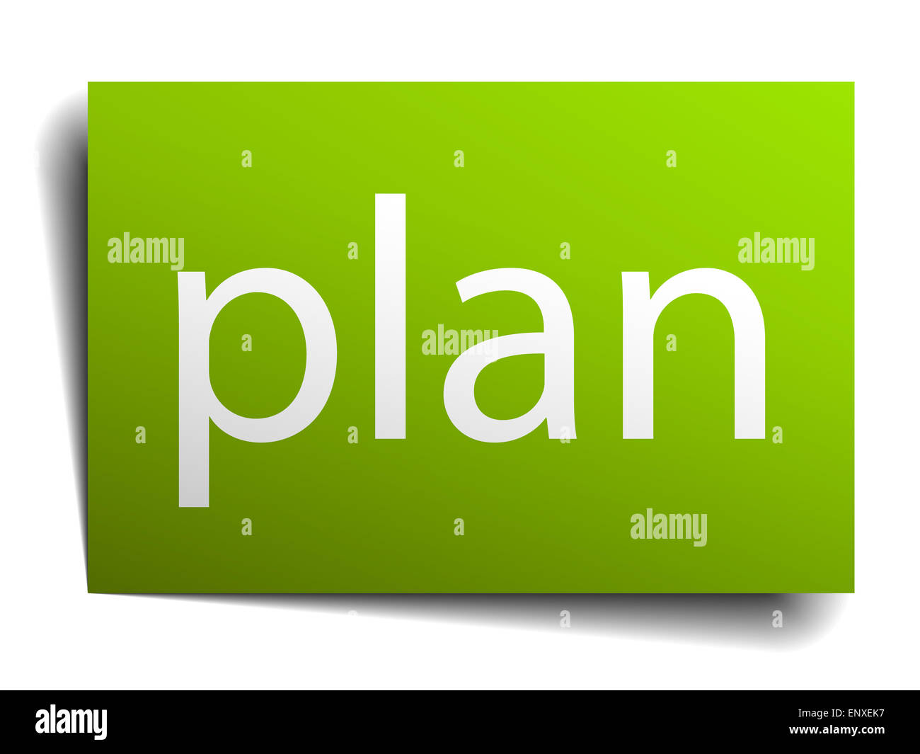 plan square paper sign isolated on white Stock Photo - Alamy