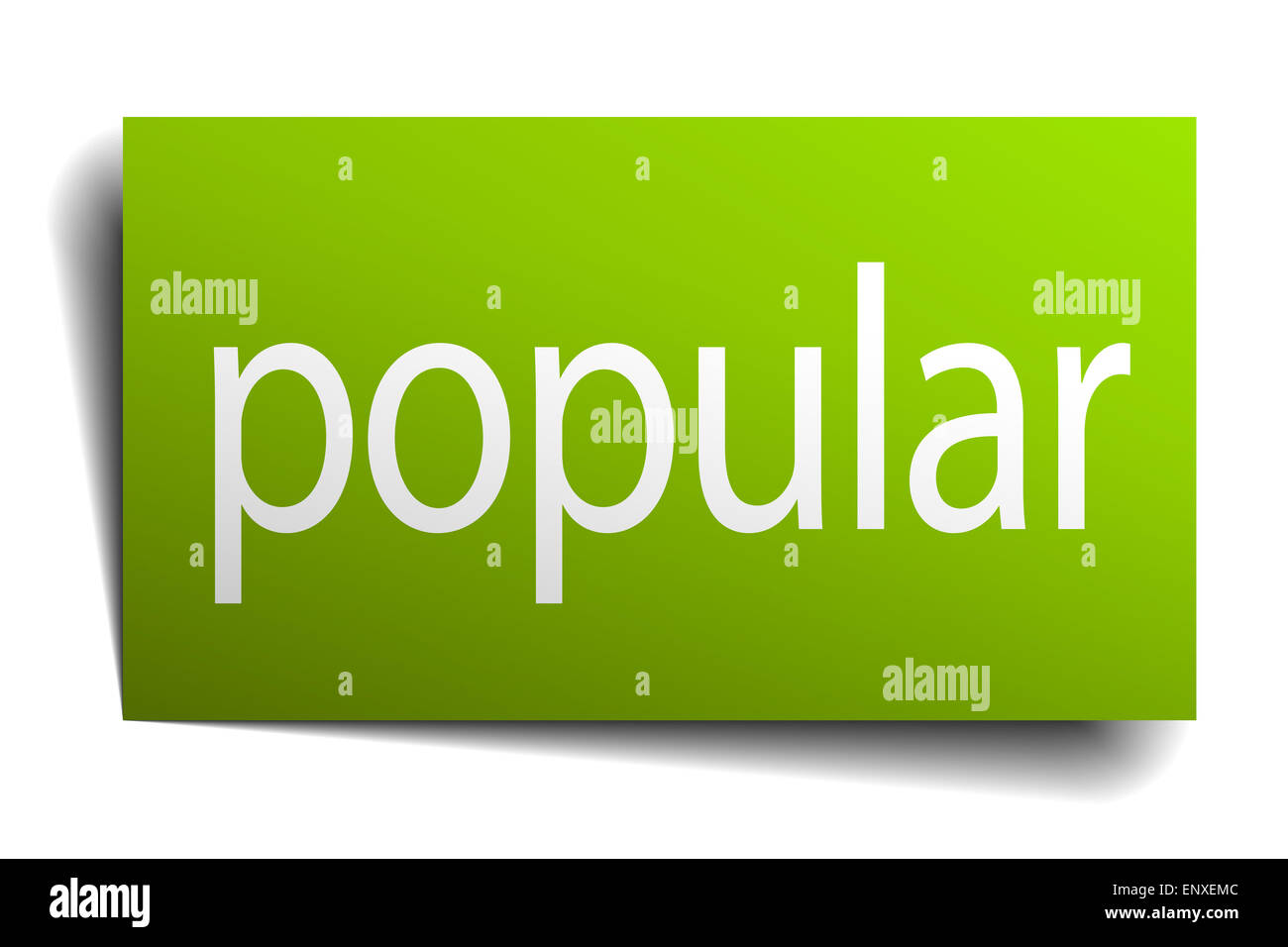 popular square paper sign isolated on white Stock Photo - Alamy