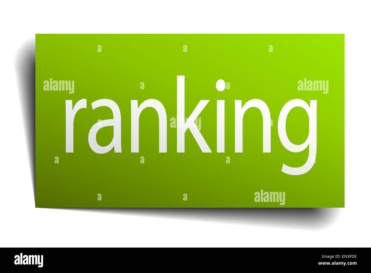 ranking square paper sign isolated on white Stock Photo - Alamy