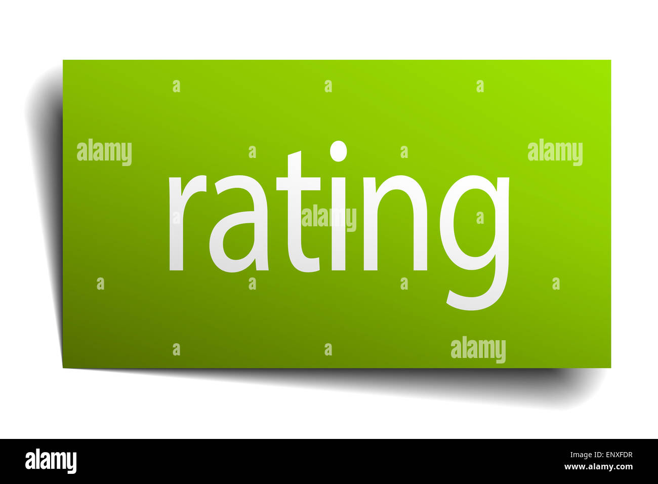 rating square paper sign isolated on white Stock Photo - Alamy