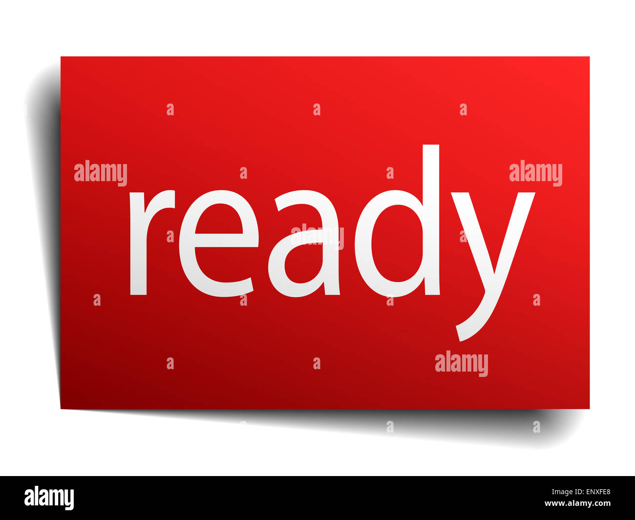 ready red paper sign on white background Stock Photo - Alamy ready red paper sign on white background Stock Photo - Alamy