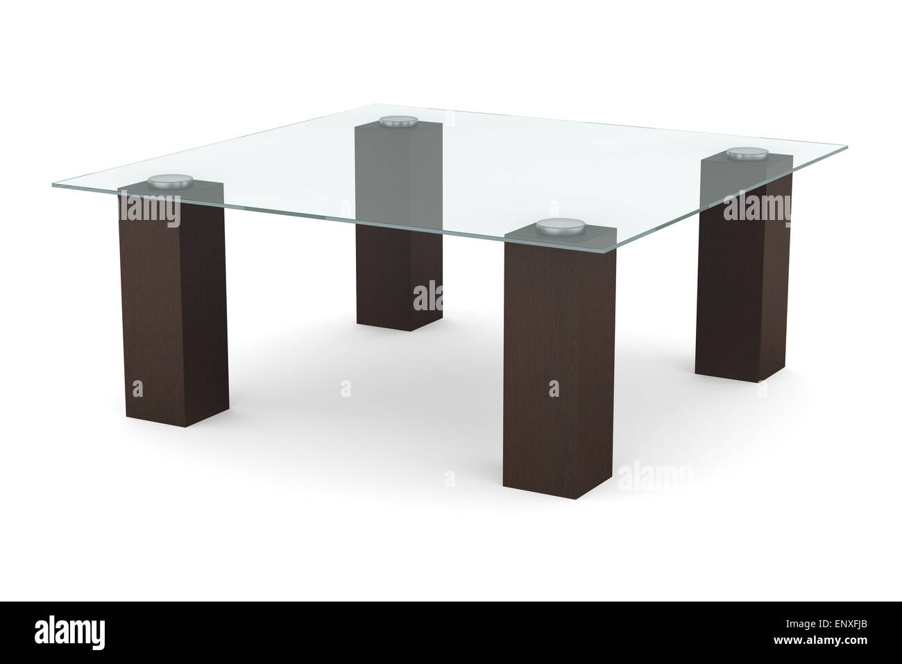 modern glass table isolated on white background Stock Photo - Alamy