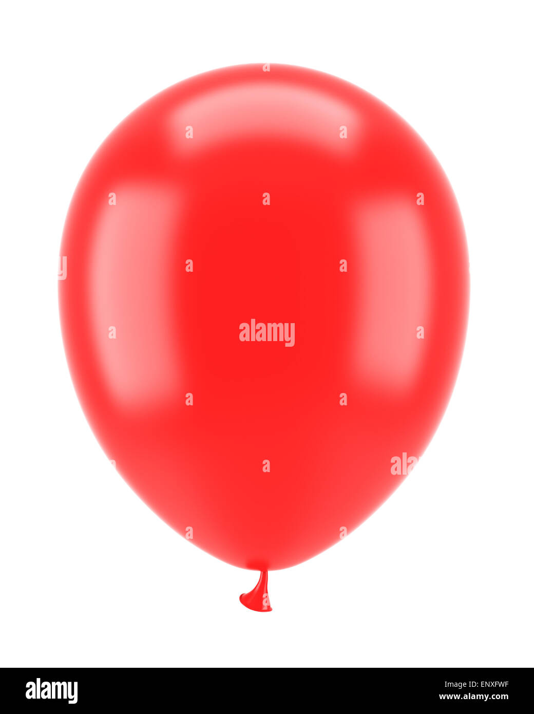 one red party balloon isolated on white background Stock Photo - Alamy