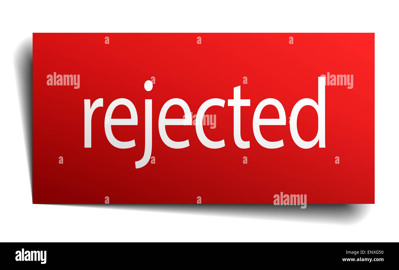 rejected red paper sign on white background Stock Photo - Alamy rejected red paper sign on white background Stock Photo - Alamy