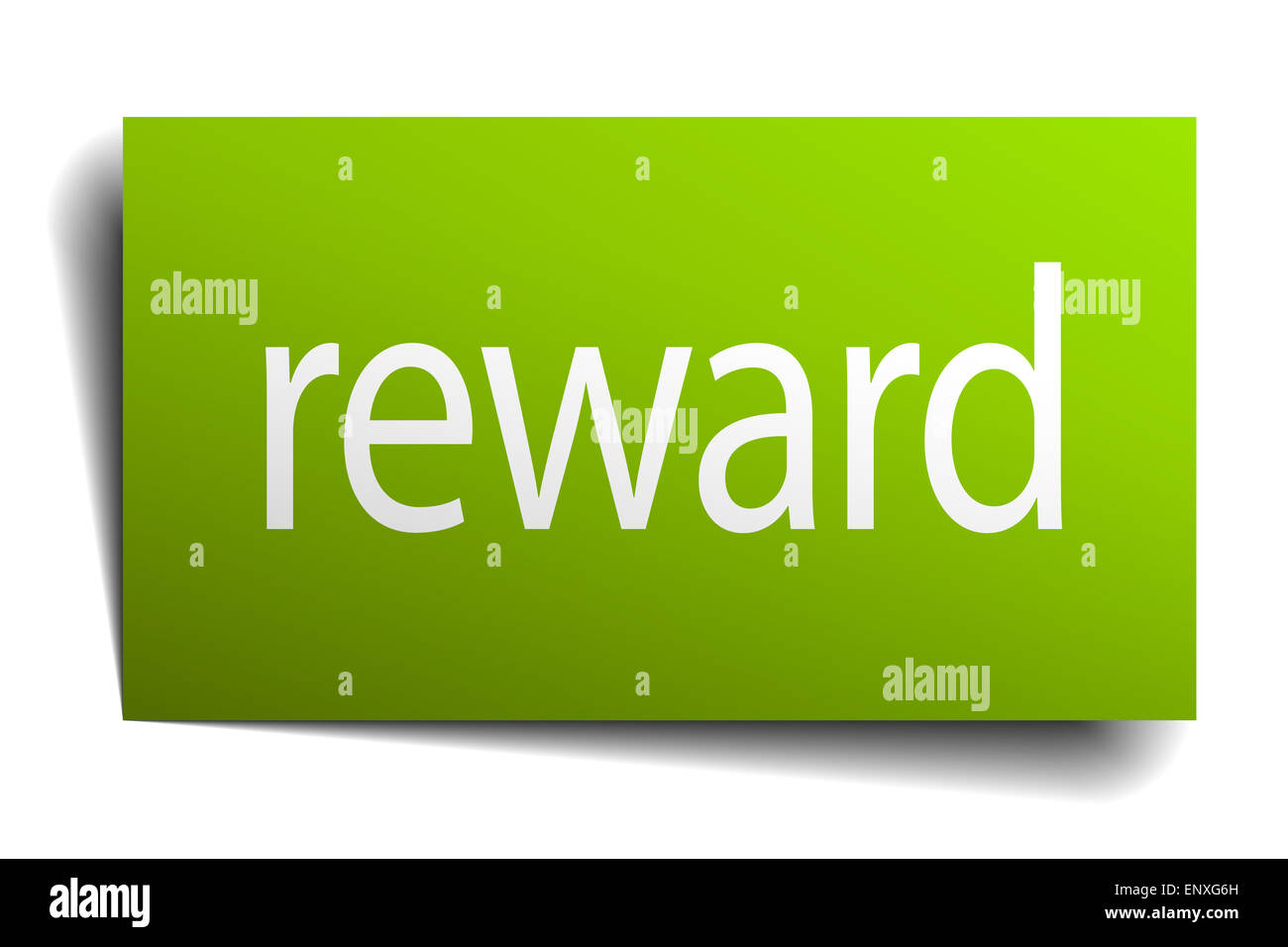 reward square paper sign isolated on white Stock Photo - Alamy
