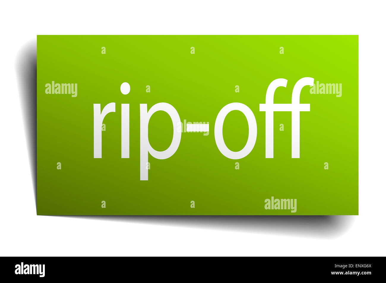rip-off square paper sign isolated on white Stock Photo - Alamy