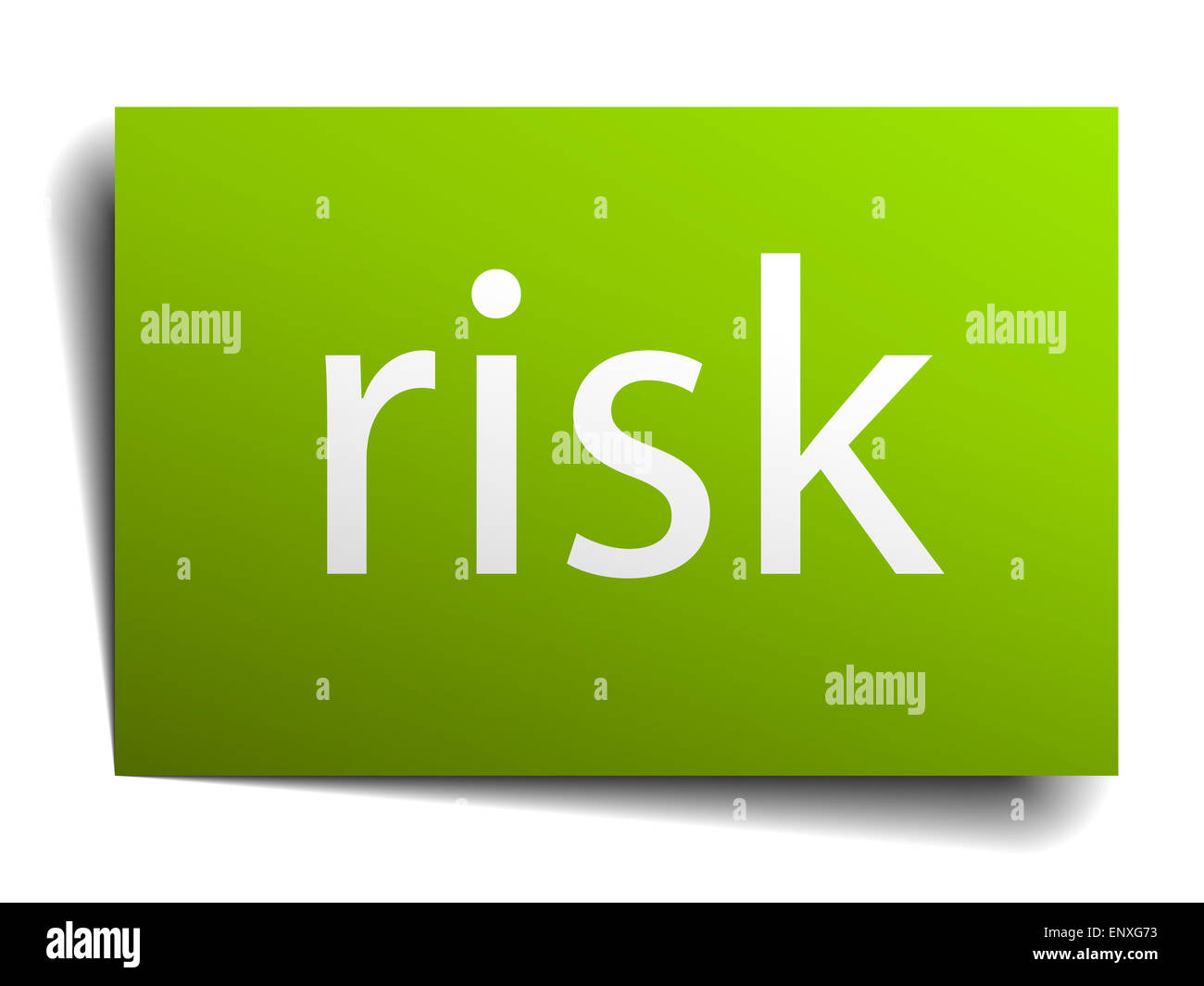 risk square paper sign isolated on white Stock Photo - Alamy