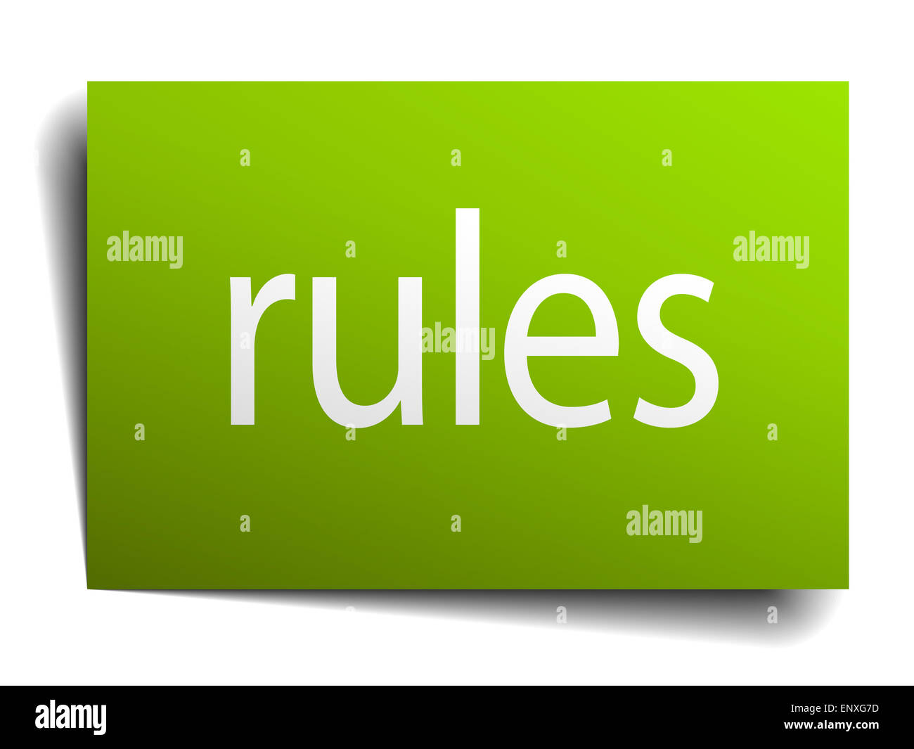 rules square paper sign isolated on white Stock Photo - Alamy