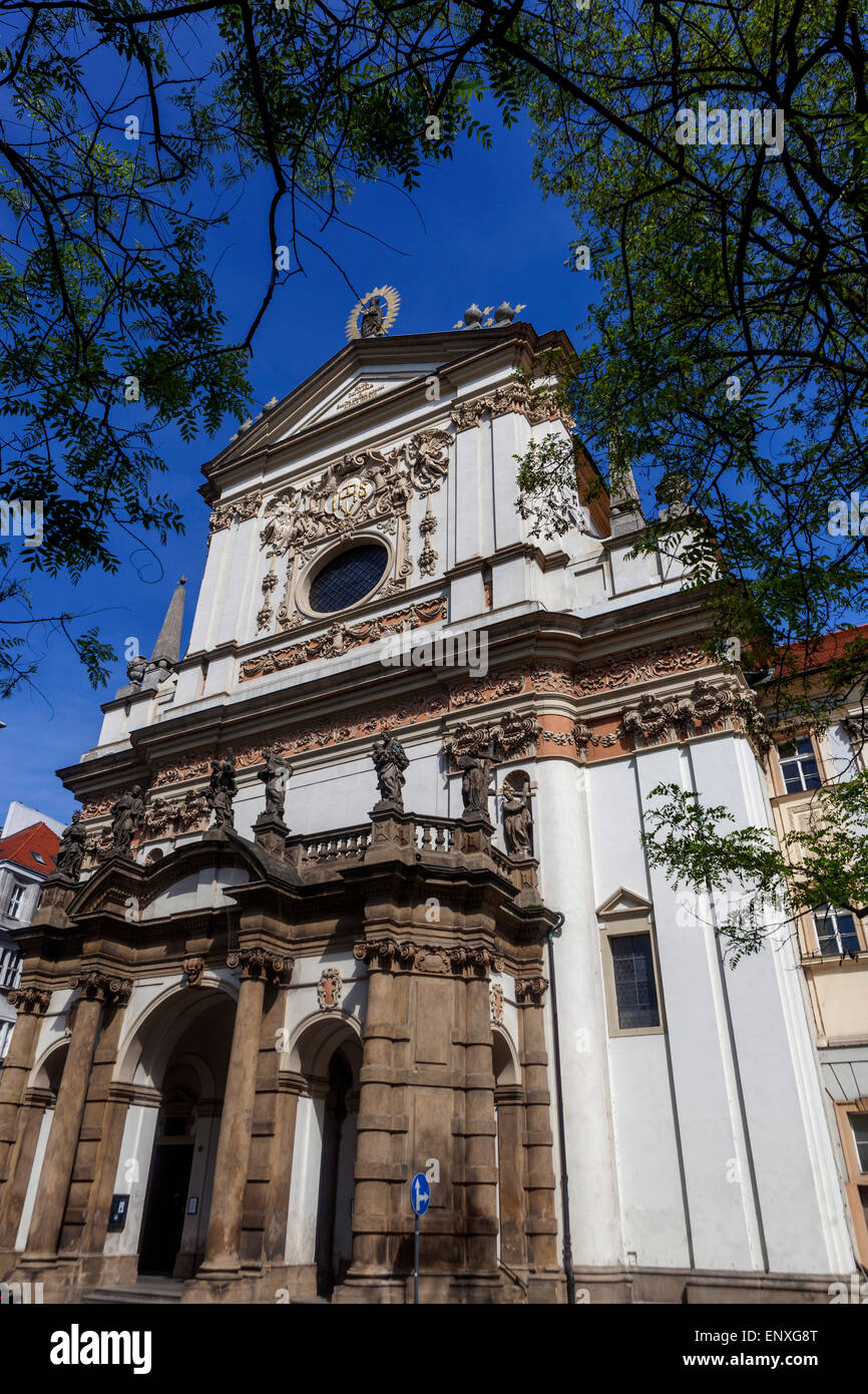 Karlovo namestí, Charles square, Church of St Ignatius, Prague, Czech ...