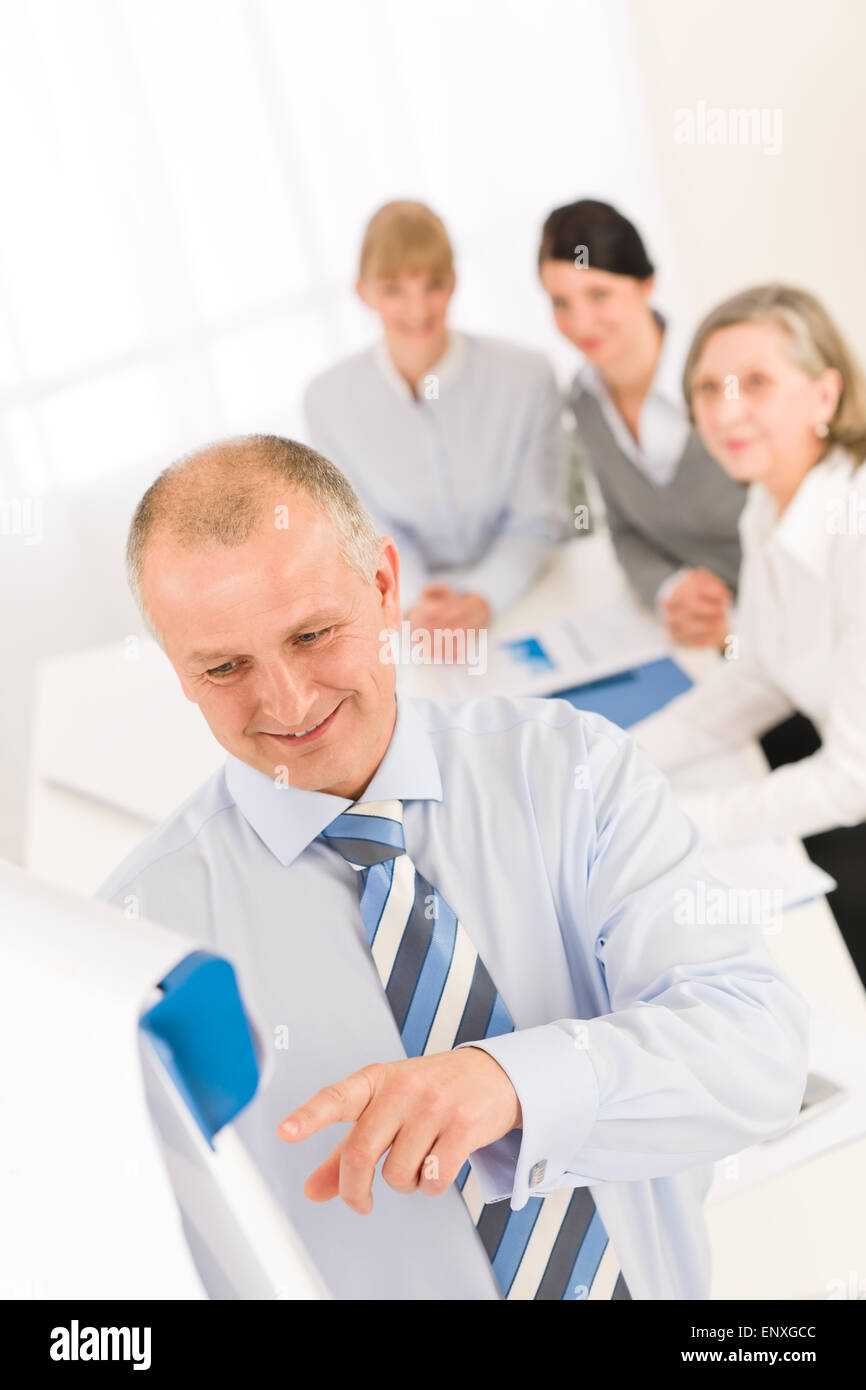Presentation man suit flip hi-res stock photography and images - Alamy