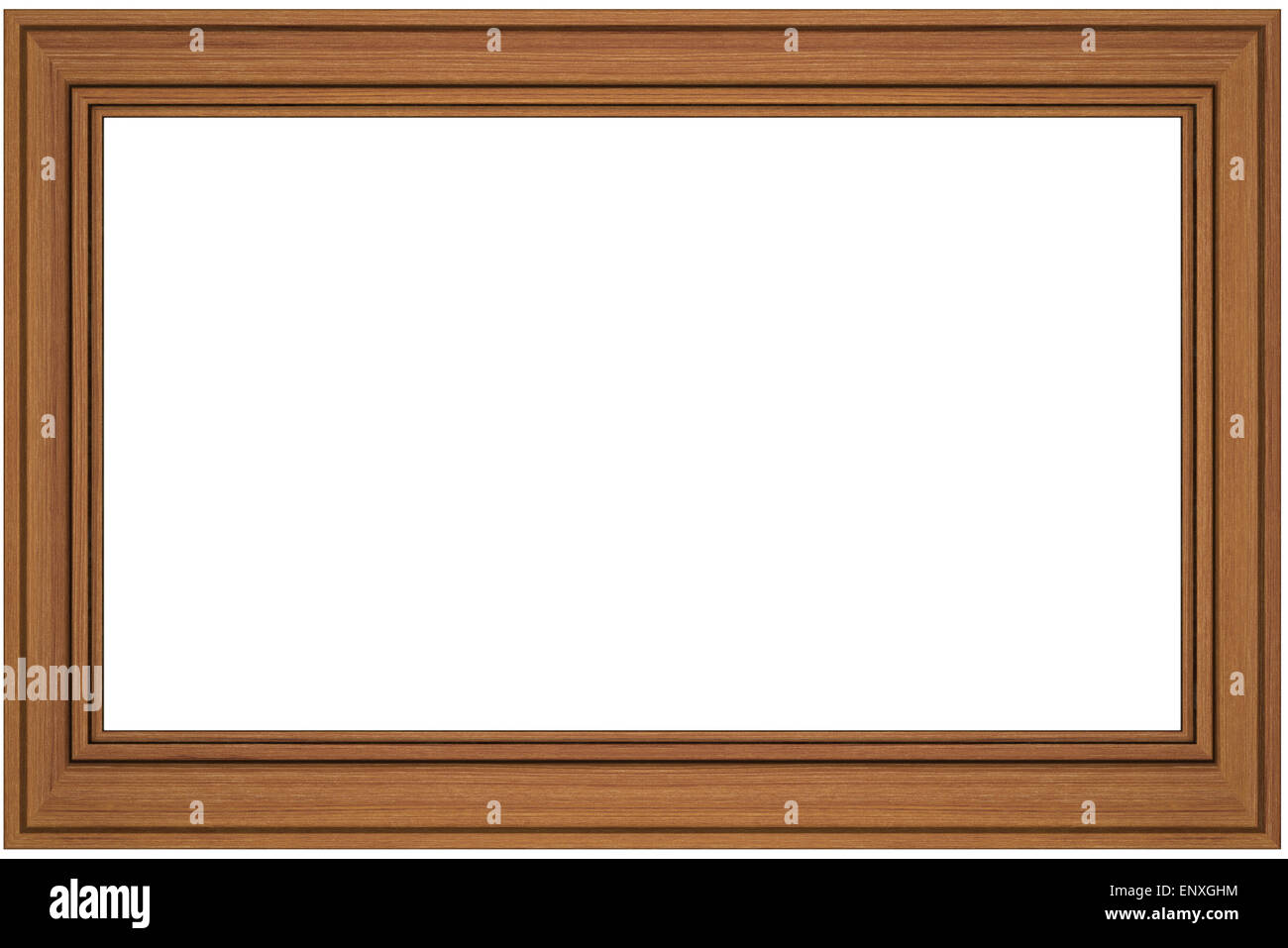 blank wooden frame isolated on white background Stock Photo - Alamy