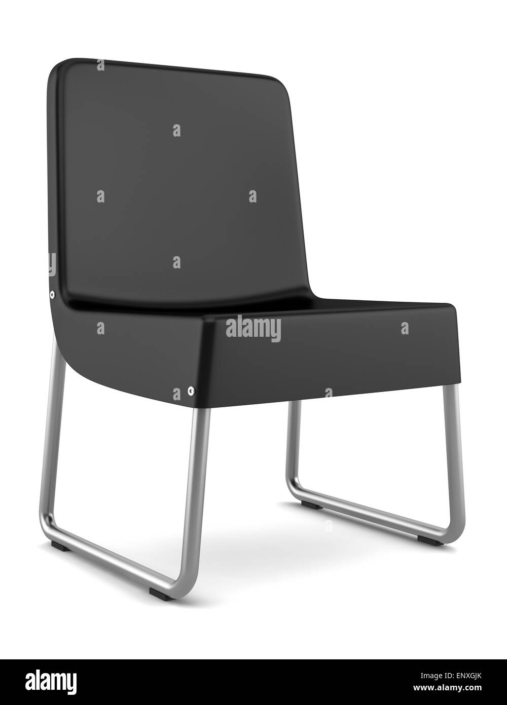 modern black chair isolated on white background Stock Photo - Alamy