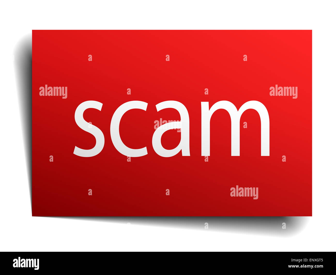 scam red paper sign isolated on white Stock Photo - Alamy scam red paper sign isolated on white Stock Photo - Alamy