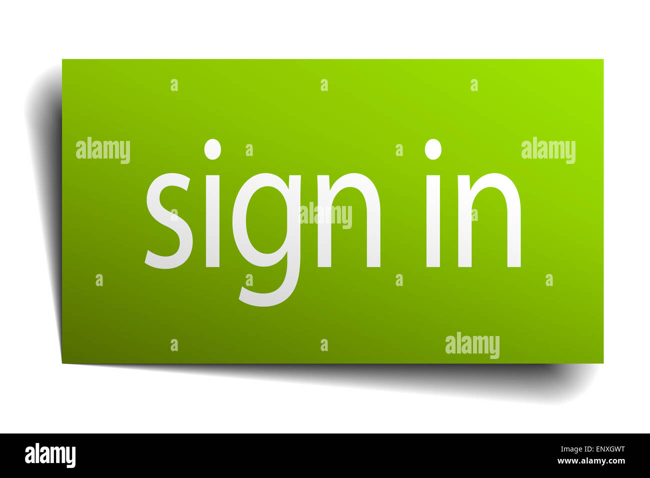 sign in square paper sign isolated on white Stock Photo - Alamy