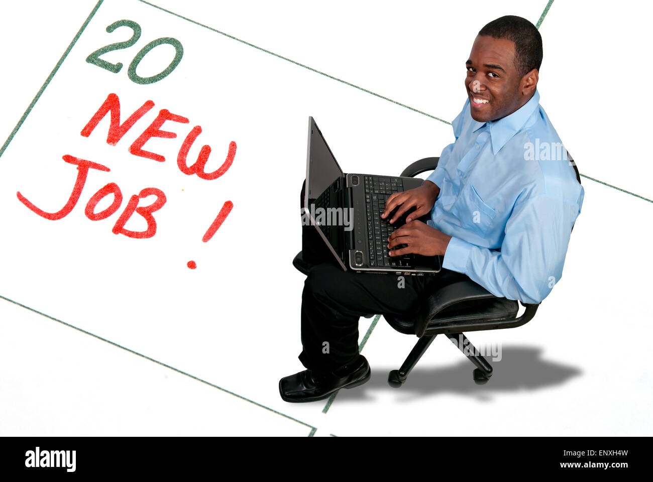 A man with a New Job Stock Photo - Alamy
