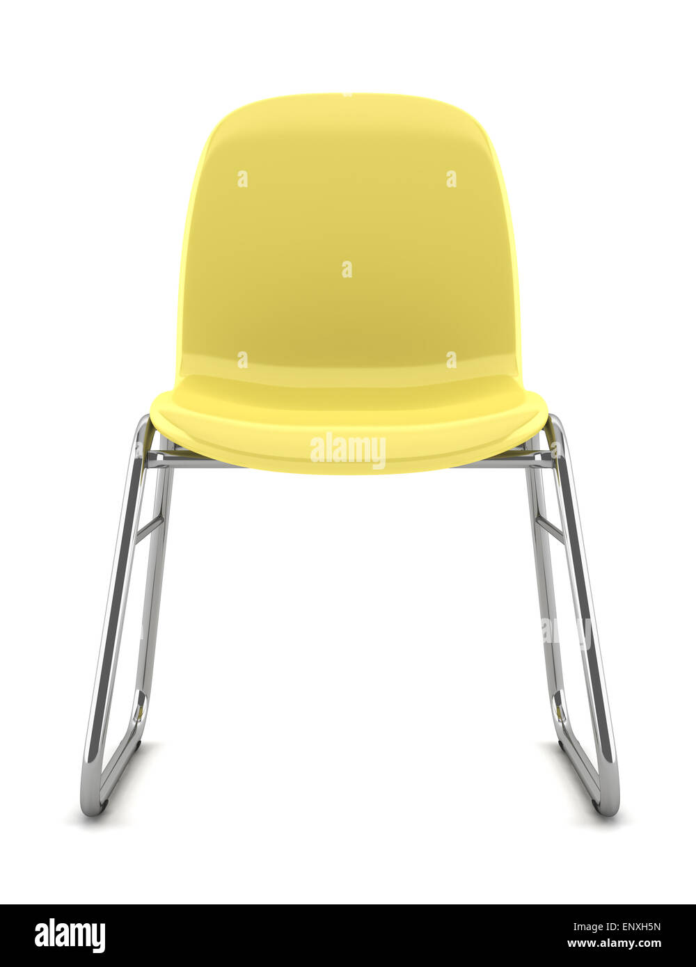 modern yellow chair isolated on white background Stock Photo - Alamy