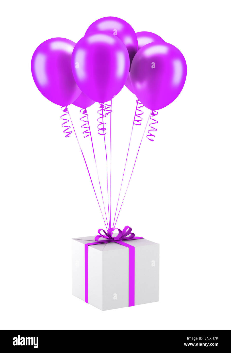 Balloons present on white background hi-res stock photography and ...