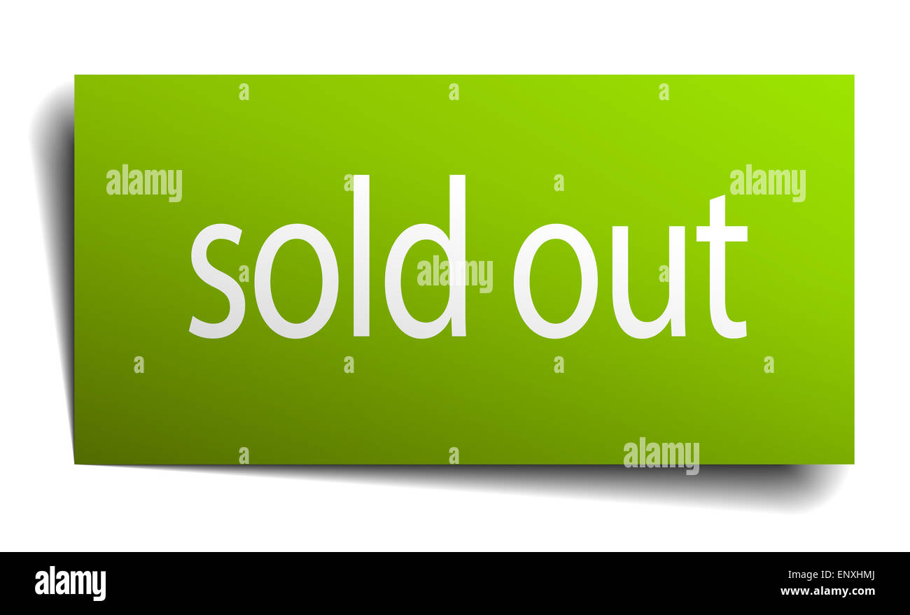 sold out square paper sign isolated on white Stock Photo - Alamy