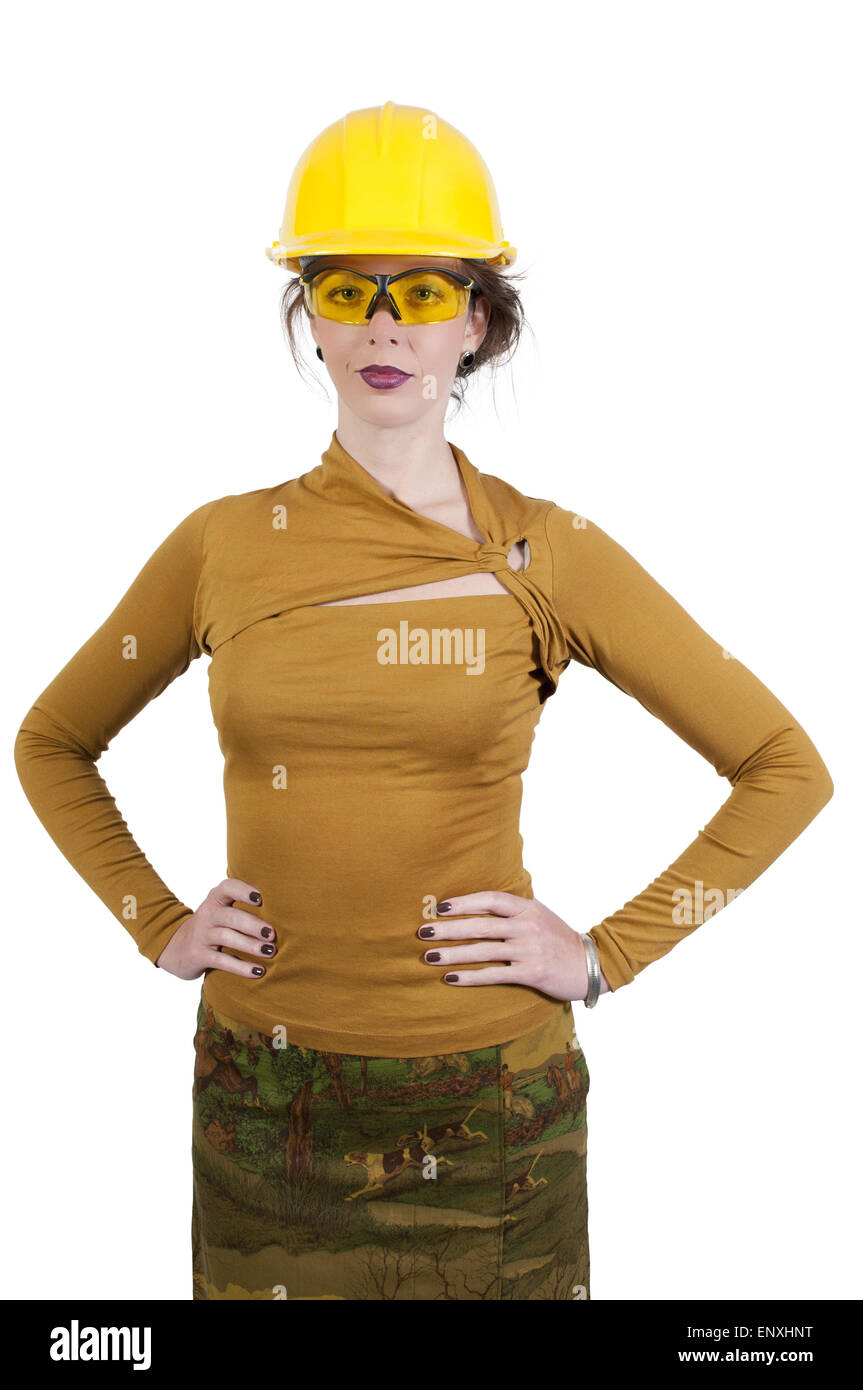 Female Construction Worker Stock Photo - Alamy