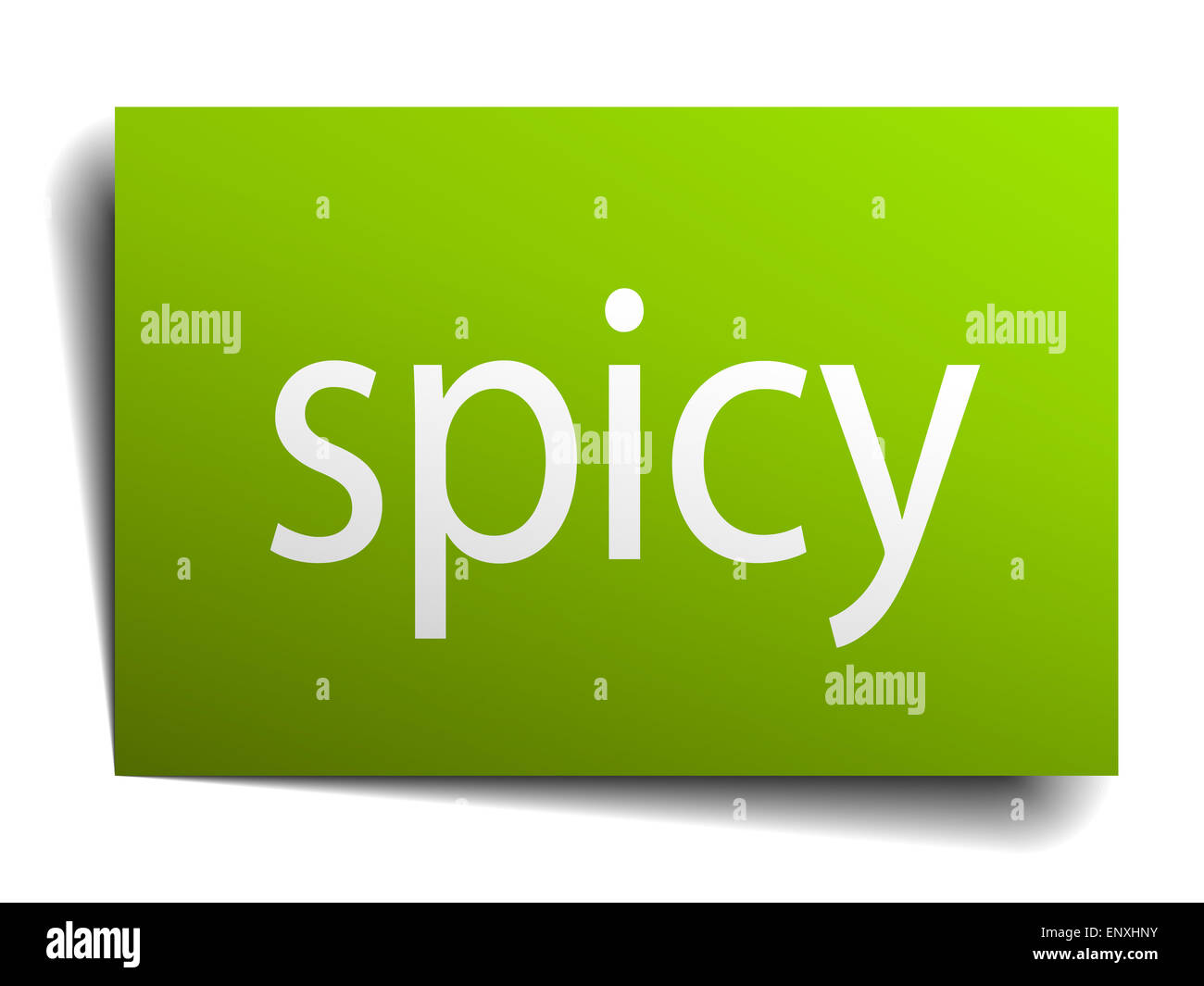 spicy square paper sign isolated on white Stock Photo - Alamy