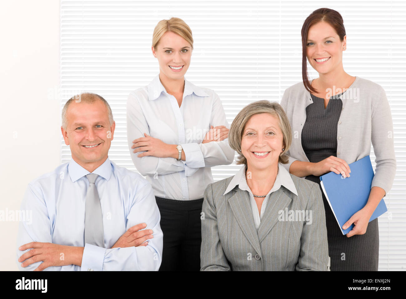Business team pretty businesswomen with colleagues Stock Photo - Alamy