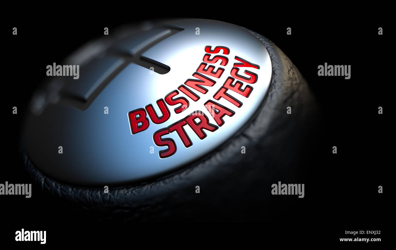 Business Strategy. Shift Knob. Concept of Influence Stock Photo - Alamy