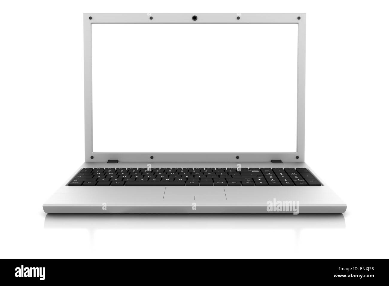 modern gray laptop isolated on white background Stock Photo - Alamy