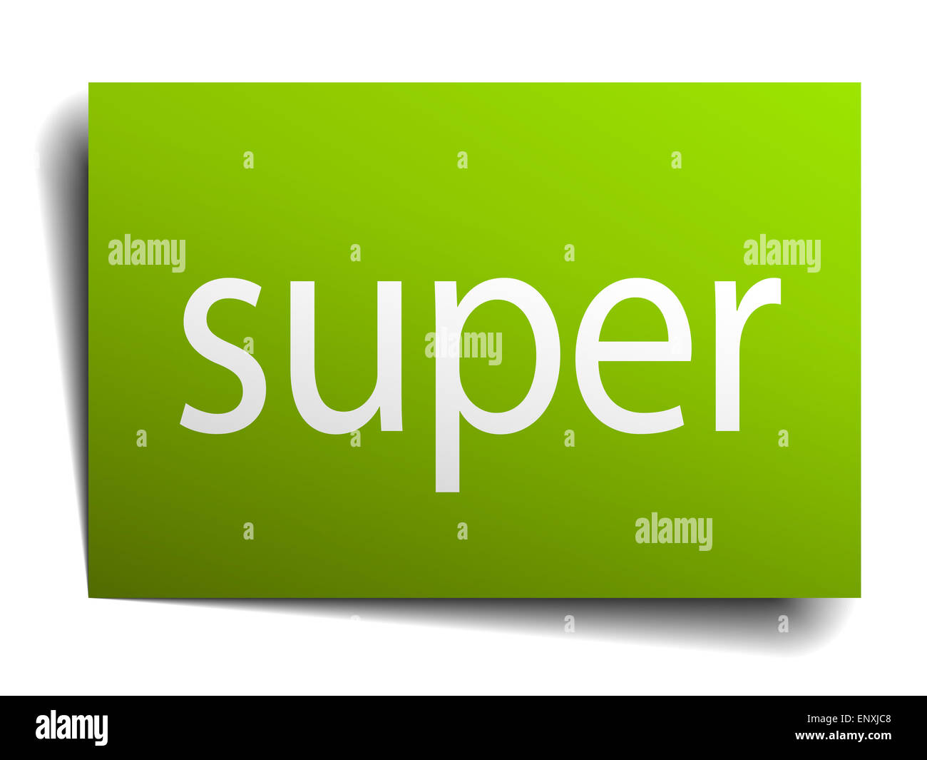 super square paper sign isolated on white Stock Photo - Alamy