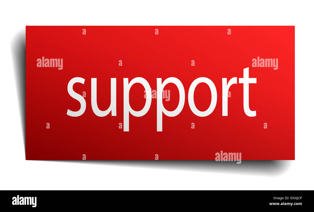 support red paper sign isolated on white Stock Photo - Alamy