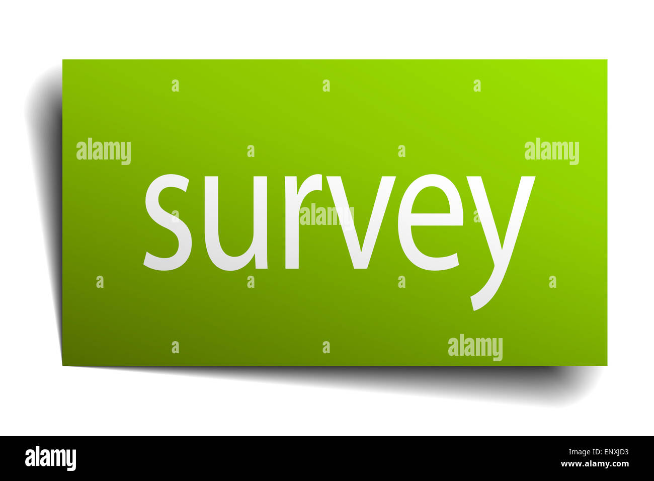 survey square paper sign isolated on white Stock Photo - Alamy