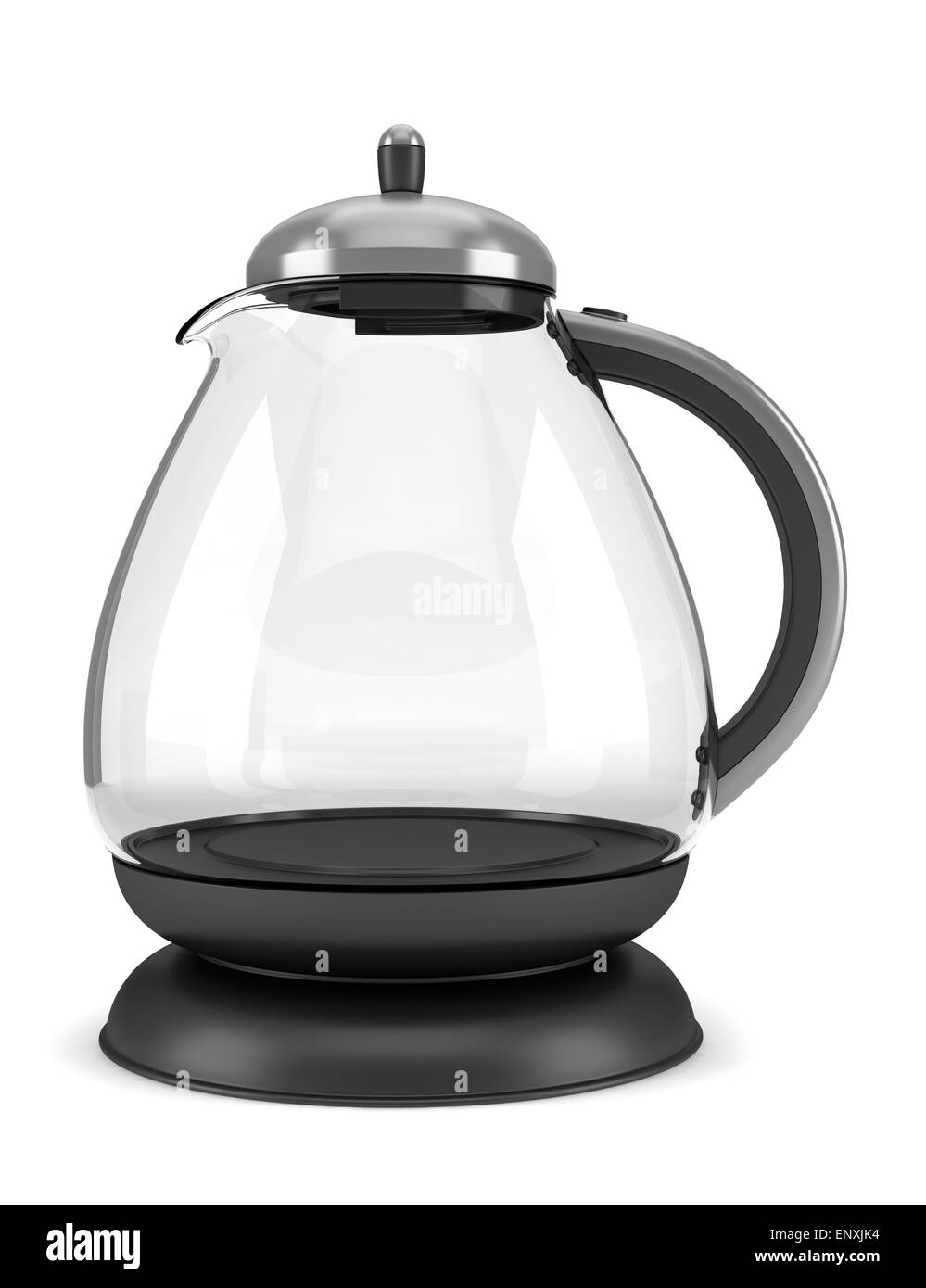 modern glass teapot isolated on white background Stock Photo - Alamy
