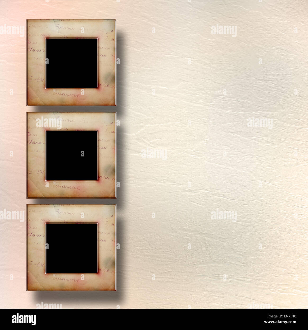 Old Victorian frames Victorian style on the wall in the room Stock ...